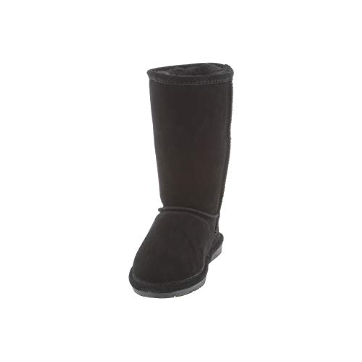 BEARPAW Emma Tall Youth Boot,Black,4 M US Big Kid