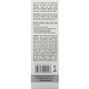 MenScience Androceuticals Advanced Face Lotion, 3.4 Fl Oz