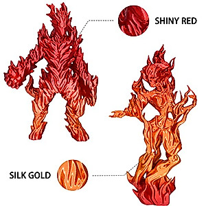 (2 Items) 1kg Silk Gold Shiny Red Black & 1kg Silk Gold Shiny Red PLA Filament, 3D Printer Filament, PLA Filament 1.75mm +/- 0.02mm