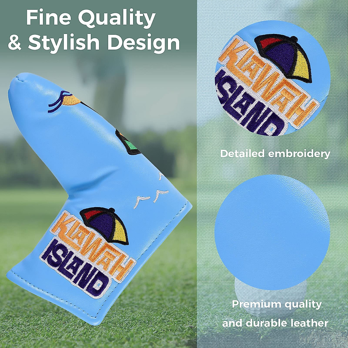 Studio Crafted Golf Putter Covers Kiawah Island Blade Putter Headcover Magnetic Closure for Scotty Cameron Odyssey Taylormade Ping Gift for Men Women Golfer