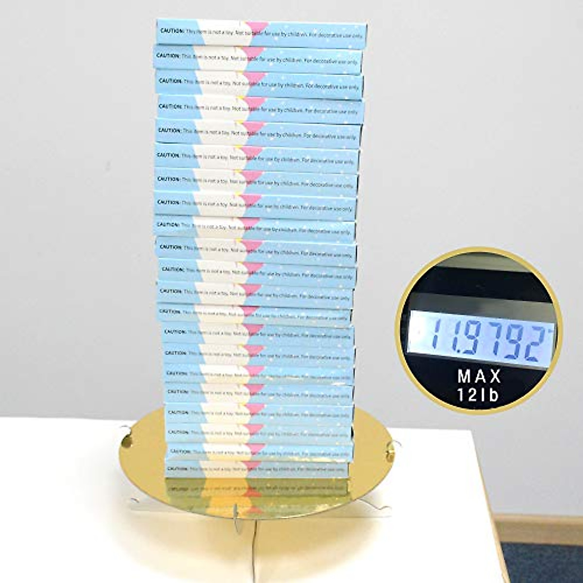 1-Tier Gold Round Cardboard Cupcake Stand Dessert Stand Reusable Birthday Wedding New Year Decoration Mini Cake Stand 2pcs