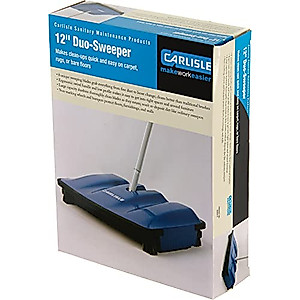 CFS 3640014 Duo-Sweeper ABS Multi-Surface Floor Sweeper, 1/2" Length Brush, 8" Length x 12" Width x 2-1/2" Height, Blue