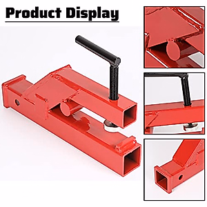 ECOTRIC Clamp On Trailer Hitch 2" Ball Mount Receiver Adapter Deere Bobcat Tractor Bucket