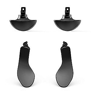 Jadebones 4 PCS Metal Paddles, Stainless Steel Back Hair Trigger Locks Replacement Parts for PS5 Edge Controller (Black)