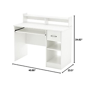 South Shore Axess Desk with Keyboard Tray, White