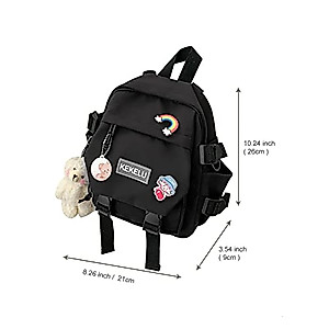 Meetmugum Kawaii Small Backpacks Lightweight Travel Bag Casual Daypack Cute Backpack With doll pendant for Girl Women