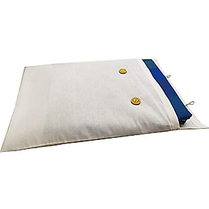 Clarkia Reusable Cotton Saree Cover (Set of 12) for Storage, Wardrobe Organizer Bags (16x14 inch, Beige)