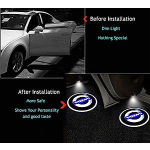 2Pcs Universal for Wireless Car Door Logo Light LED HD Welcome Courtesy Ghost Shadow Projector Lamp Compatible with Volvo Most Models