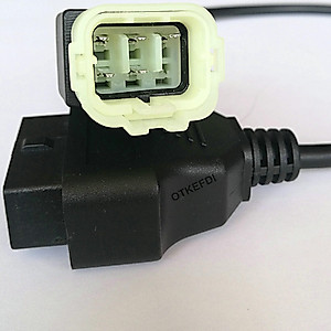 OTKEFDI Motorbike 6Pin OBD Cable Motorcycle OBD Diagnostic Connector for KWSKI Motorbikes 40cm Length