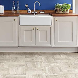 FloorPops FP3327 Platinum Peel & Stick Floor Tiles, Grey
