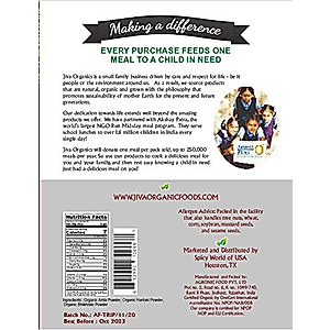 Jiva Organics Organic Triphala Powder 7 ounce Bag - Ground Amla, Bhibitaki, and Haritaki Fruits Blended, 100% Natural & Non-GMO