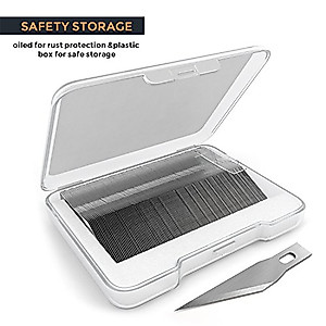 Nicpro 120 PCS Hobby Blades Set SK-5, Utility #11 Art Blades Refill Cutting Tool with Storage Case for Craft, Hobby, Scrapbooking, Stencil