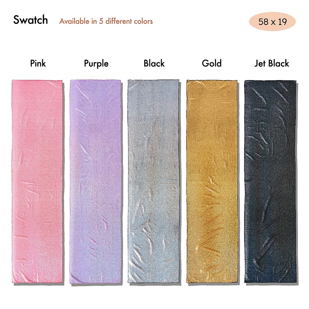 Red by Kiss X Keyshia Cole Glitter Wrap Scarf, Soft and Lightweight 58"X19" (Black Pearl)