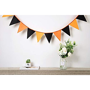 LOVENJOY Felt Black and Orange Banner Graduation Party Decoration
