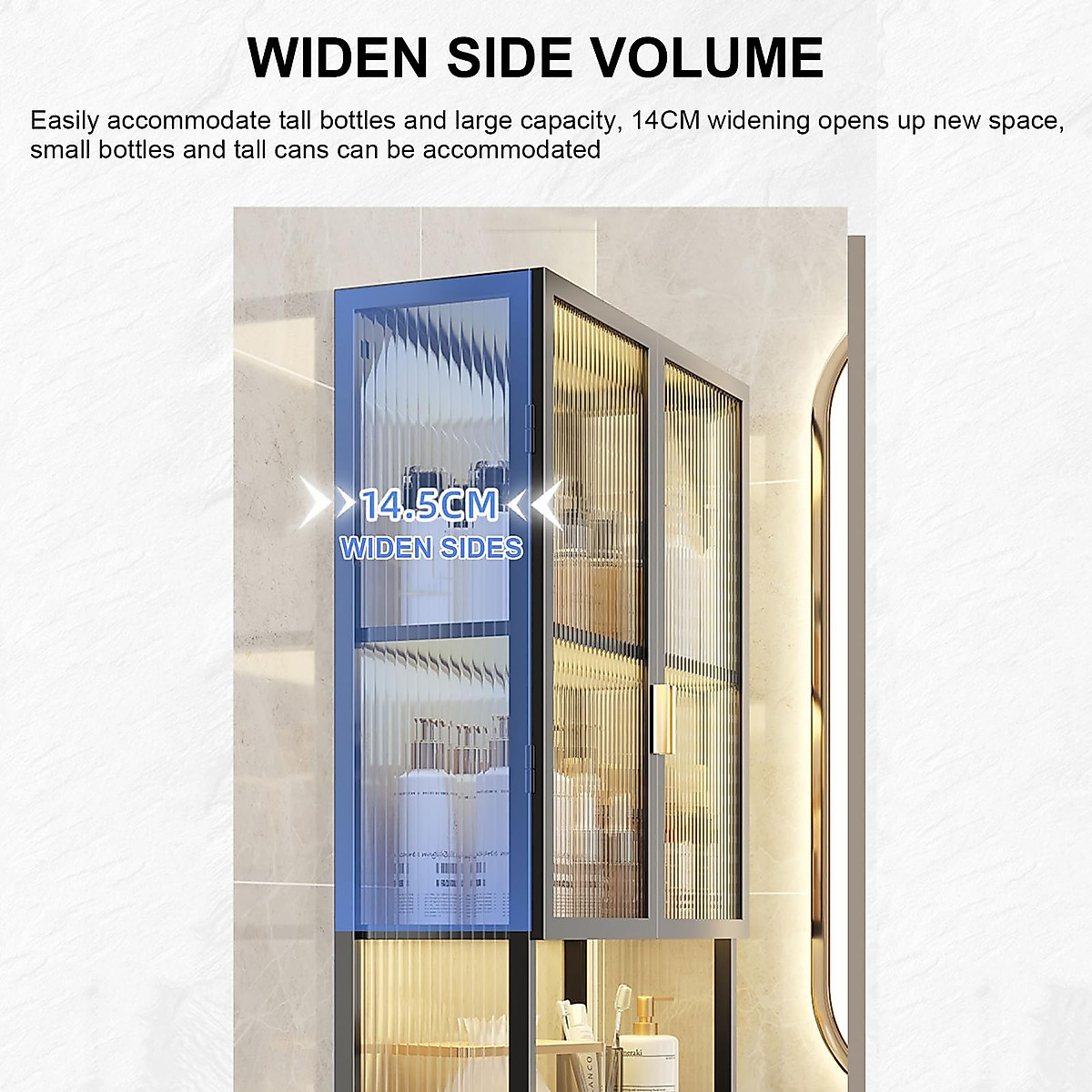 Bathroom Wall Cabinet,Metal Medicine Cabinet with Glass Door,Bathroom Cabinet Wall Mounted with Towel Bar,Over The Toilet Storage Cabinet,Hanging Cabinet for Bathroom, Livingroom, Kitchen,Cupboard