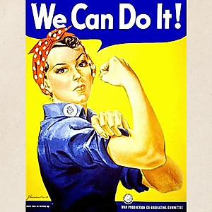 CafePress Rosie The Riveter Tote Bag Natural Canvas Tote Bag, Reusable Shopping Bag