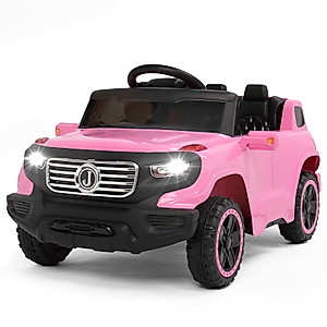 JOYMOR Kids Ride on Toy, Kids Truck 6V Battery Motorized Vehicles, w/Parent Remote Control, Children's Best Toy with 3 Speeds (Pink)