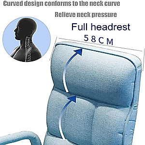 MayNuo Office Chair Gaming Chair Computer Chair Home Computer Chair Ergonomic,High Back Swivel Chair Upholstered Desk Chair with Armrest,Adjustable Lifting Office Chair Recliner for Adult/Pink a/51*52