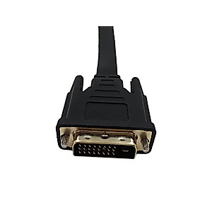 CERRXIAN 1FT Flat Slim High Speed Bi-Directional DVI (24+1) Male to HDMI Male Adapter Cable