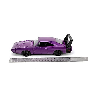 Jada Toys Big Time Muscle 1:24 1969 Dodge Charger Daytona Die-cast Car Purple, Toys for Kids and Adults