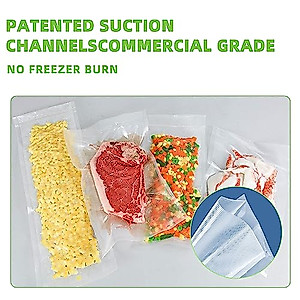Elegant Choise Vacuum Sealer Bags,2 Pack 8"x200" and 11"x200" Commercial Grade Bag Rolls,BPA Free,Great for vac storage, Meal Prep or Sous Vide Cooking (clear)