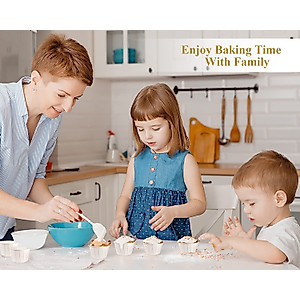 White Cupcake Liners, 100pcs Muffin Baking Cups,Ramekin Holders, Heavy Duty Oil-proof Wrappers for Wedding,Birthday,Party,Baby Showers,Gift for Valentine's Day