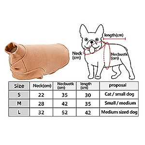 BIGNADO Small Dog Sweatshirt Cat Sweaters Spring Soft Warm Coat Cat Vest Clothes Puppy Kitten Coat Dog Cat Sweater Warm Dog Shirt for Small Dog Chihuahua Bulldog Puppy Kitten (M)