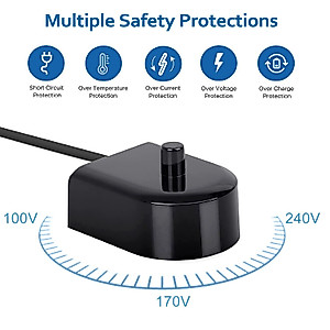 Replacement Charger Base Fit for Philips Sonicare Electric Toothbrush HX6100, Travel Charger Fit for Philips Sonicare HX3000 / HX6000 / HX8000 / HX9000 Series