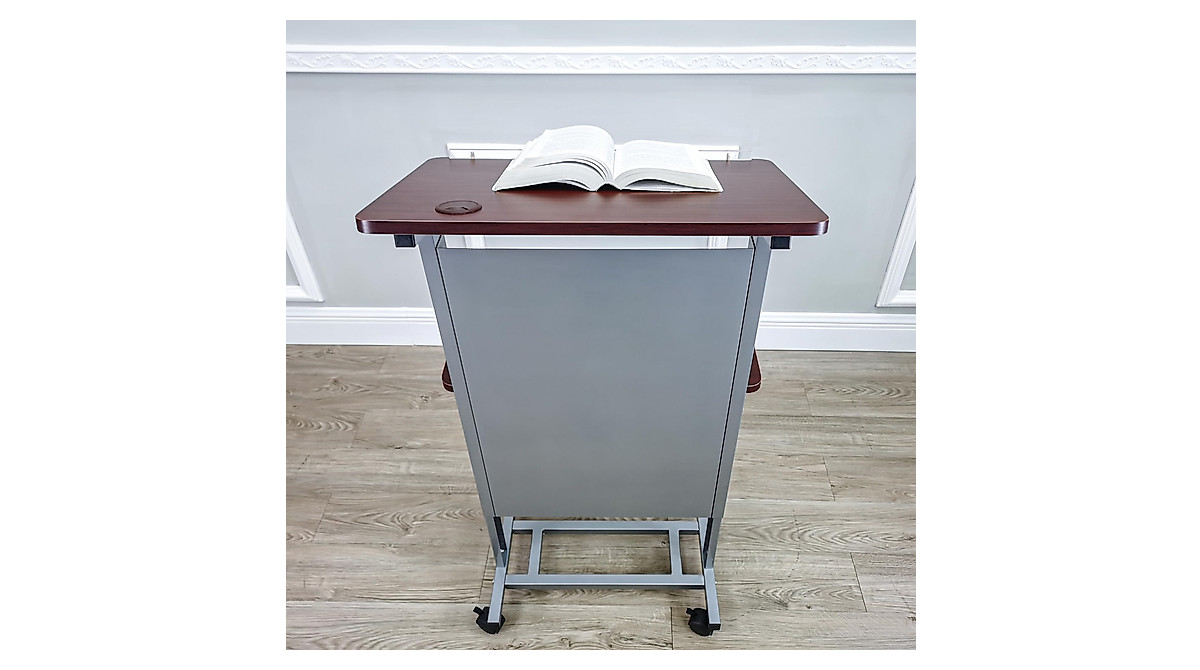 FixtureDisplays Adjustable Height Lectern on Wheels - Heavy Duty Steel ...