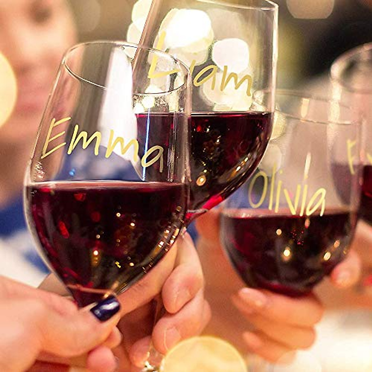 Generic 4 Wine Glass Markers Pen Gold Silver Erasable Washable Weddings Party Drink Name