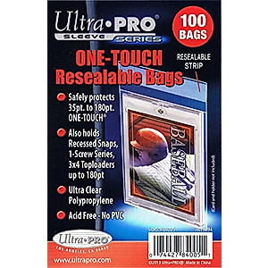 5 Ultra Pro Magnetic One Touch Resealable Bag Packs 84005 500 Total (5 100ct Packs) - For Magnetic Holders