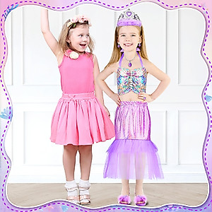 Mastom Princess Dress Up Shoes Set, Dress Up Toys Jewelry Boutique Set, Princess Dress Up Clothes with Mermaid Unicorn Ice Princess Shoes, Gifts for Girls 3 4 5 6 Year Old