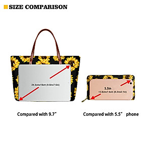 Belidome Animal Rooster Chicken Design Women Handbag Set with Long Purse