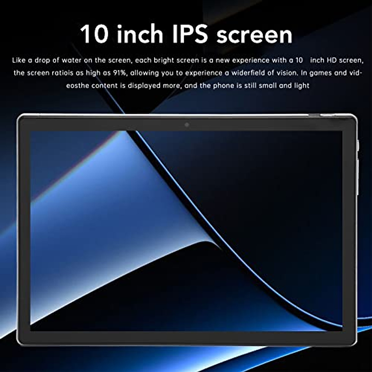 VINGVO 10 Inch Tablet, Tablet PC Dual Camera IPS Octa Core for Office (Silver)