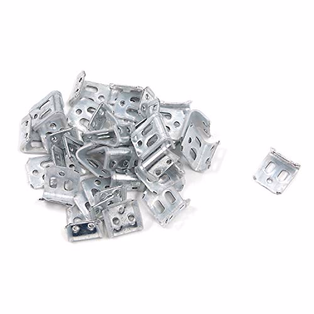T Tulead Upholstery Clips Furniture Connecting Clips 0.79"x0.79" Sofa Spring Repair Pack of 30 with Nails