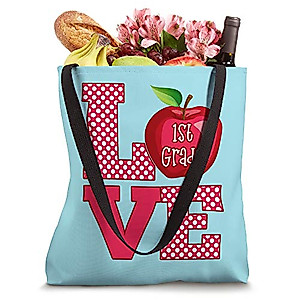 Love 1st First Grade Teacher Tote Bag