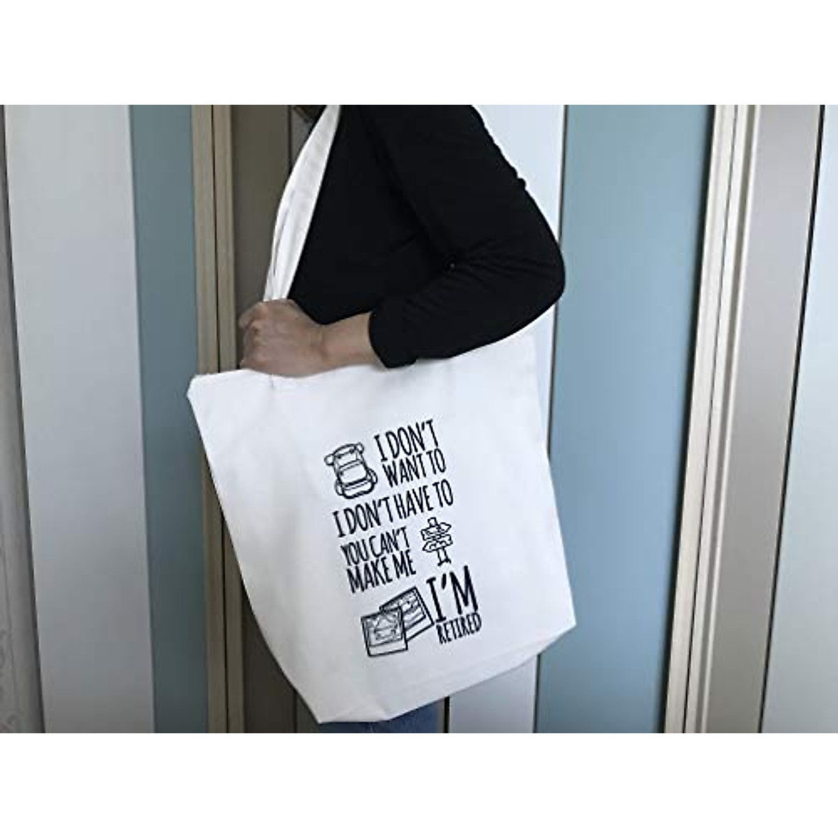 Retirement Tote Bag With A Zipper - Two Open Pockets and One Zipper Compartment - Retirement Gift Bag - Men and Women Retirement Gifts