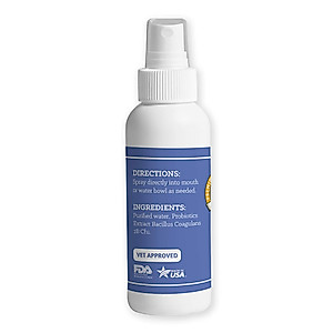 McGrupps Probiotics water for dogs - Improves Dog Diarrhea - Constipation - Gas - Yeast - Bad Breath - Dog Allergies - All Natural Probiotic Spray - 2 Billion CFUs - Puppies to Seniors