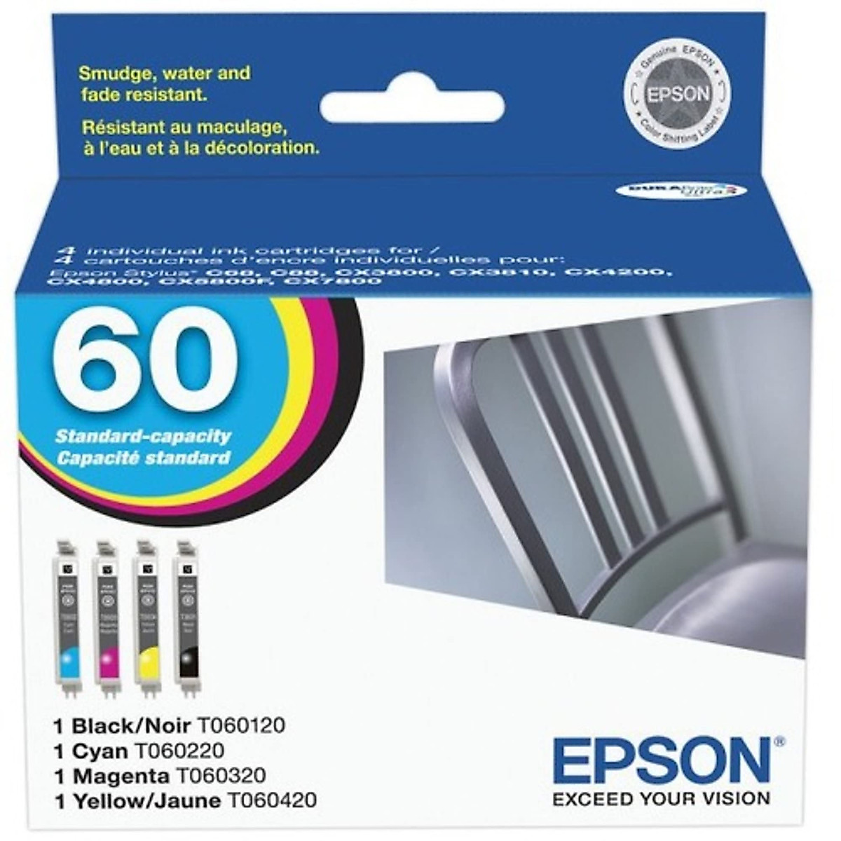 Epson T060120-BCS DURABrite Black And Color Combo Pack Standard Capacity -Cartridge -Ink