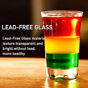 Aoeoe 40 Pack Shot Glass Bulk Set with Heavy Base, 1.5 Ounce Whiskey Shot Glasses, Clear Shot Glass Set, Round Shot Glasses Bulk, Small Glass Shot Cups for Vodka, Whiskey, Tequila, Espresso, Liquor