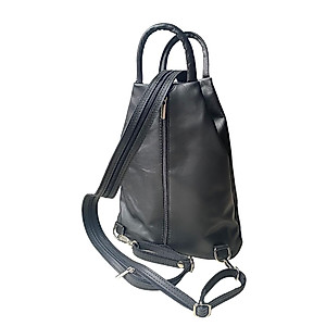 LaGaksta Submedium Leather Backpack Purse Black