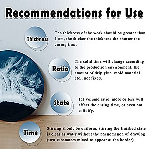 NIUB Epoxy Resin Kit - 19oz Resin and Hardener - Crystal Clear, Non-Toxic, No Bubble, Self-Leveling, Easy for Beginners - Deep Pour