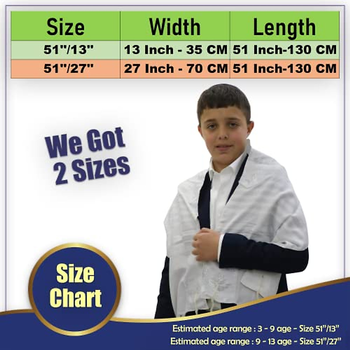 Ateret Judaica Traditional Tallit Prayer Shawl from Israel, supervised kosher, with Bracha on The Neck. with Matching Fabric Cover & Free Clear Plastic Cover