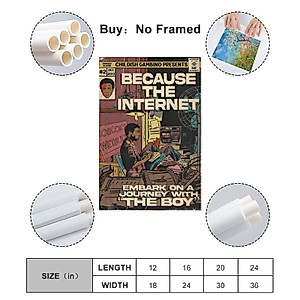 Childish Gambino- Because The Internet Canvas Poster Bedroom Decoration Landscape Office Valentine's Birthday Gift Unframe-style12x18inch(30x45cm)