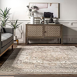 nuLOOM Harriet Vintage Medallion Fringe Accent Rug, 2' x 3', Silver