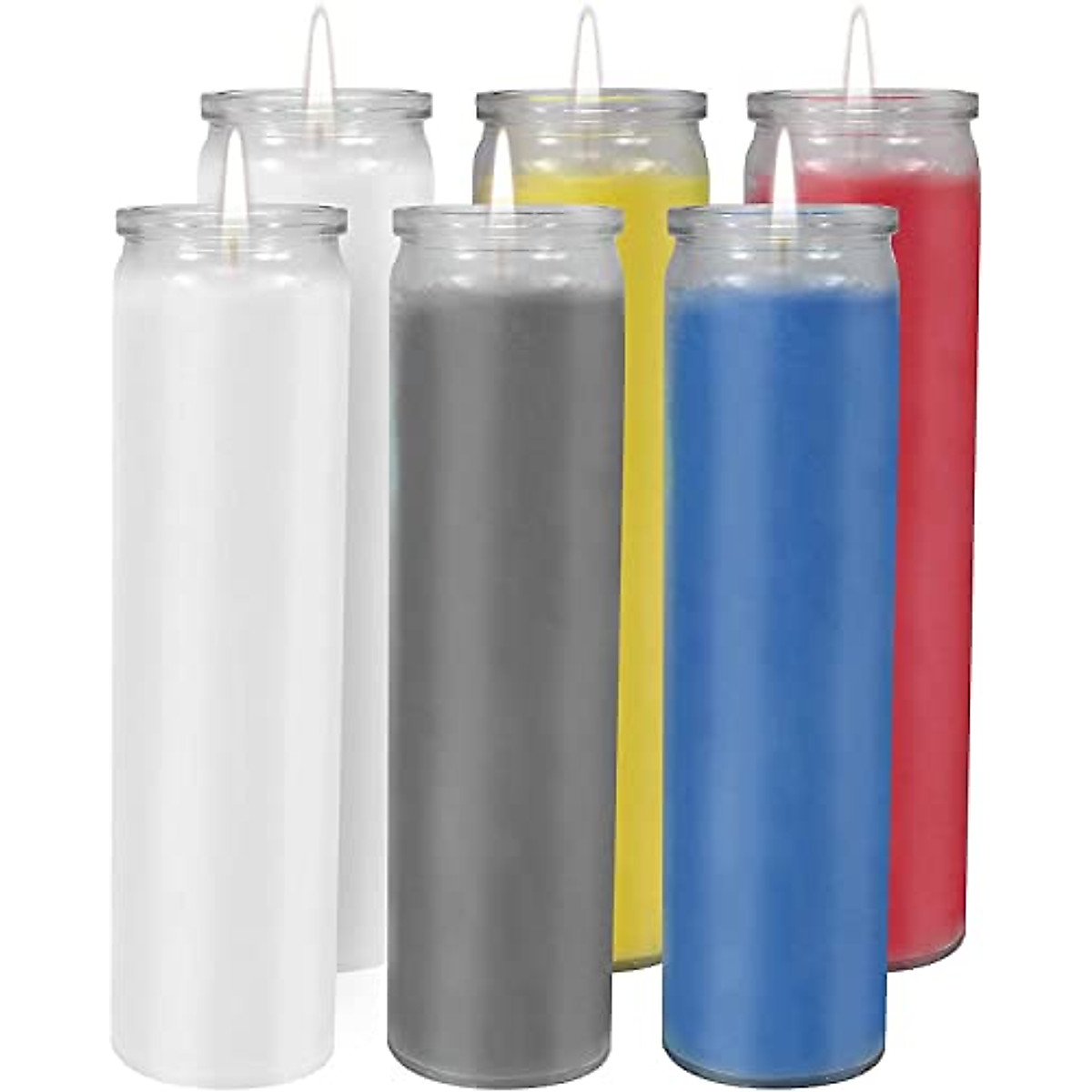 CocoSoy Jumbo Glass Organic Candles, 9-Day Devotional Prayer Sanctuary Candles. Great for Religious, Memorial, Vigils, Prayers, Blessing. Botanical Coconut Soy Wax, Set 3 Yellow Candles