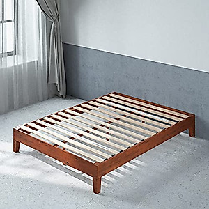 ZINUS Wen Deluxe Wood Platform Bed Frame / Solid Foundation / Wooden Slat Support / No Box Spring Needed / Easy Assembly, Queen