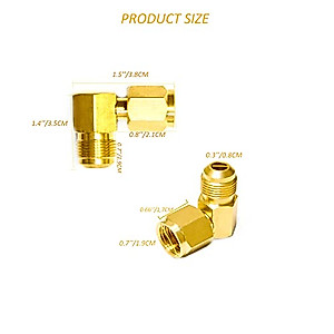 Catilon 90° Elbow Connector for Olympian Wave Heaters, 90 Degree Propane Fitting Adapter Replacement for Low Pressure Olympian Wave Gas Fired Heaters, with 3/8" Female and Male Flare