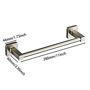 Bathroom Wall Mounted Towel Rack, Towel Bar with Stainless Rack and Hand Towel Holder, Shower and Bath Towel Racks for Bathroom Wall(Brushed Nickel, 12 Inch)…