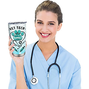 Mebupol Vet Tech Gifts Tumbler 20OZ 1PC, Veterinarian Gifts, Veterinary Gifts, Gifts for Veterinarians, Future Veterinarian Gifts for Women Men, Best Veterinarian Gifts, Vet Tech Gifts for Women Cup